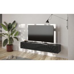 Inosign TV-Board »Snake, Schwebe-Lowboard, TV-Schrank, Media-Board, Breite 180 cm« mit Siebdruck-Front, 1 Klappe, wandhängend, stilvoll &...