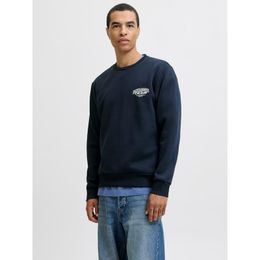 Jack & Jones Jack & Jones Herren Sweatshirt &raquo;JJMAKOTO SWEAT CREW NECK&laquo; blau M