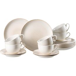 Ritzenhoff & Breker RITZENHOFF & BREKER Kaffeeservice &raquo;Cara&laquo; aus Steinzeug f&uuml;r 6 Personen beige