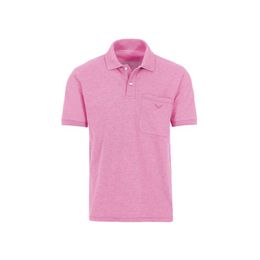 TRIGEMA Poloshirt »Polohemd mit Brusttasche« 1 Stk. tlg. hibiskus-melange M M DELUXE-Piqué-Qualität