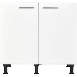 Nobilia Sp&uuml;lenschrank &raquo;"Touch", vormontiert, mit h&ouml;henverstellbaren Sockelf&uuml;&szlig;en,&laquo; Breite 90 cm wei&szlig;