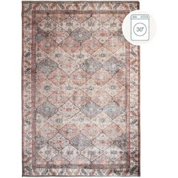 FLAIR RUGS Teppich »Dion« rechteckig 4 mm Höhe Traditioneller Teppich, waschbar, Wohnzimmer, Schlafzimmer rot Obermaterial: 100% Polyester B : 152...