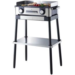 WMF Elektro-Standgrill »LONO Master-Grill« 2400 W mit passendem Standfuß chromfarben 2 Antihaftbeschichtete und spülmaschinenfeste Aluminium...