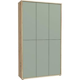 FORTE Schuhschrank &raquo;Alice Springs&laquo; B/H/T 109,2/191,9/34,9 cm, Stauraumschrank, Mehrzweckschrank, (B/H 109cm x 192cm), mit 16 B&ouml;den gr&uuml;n Spanplatte