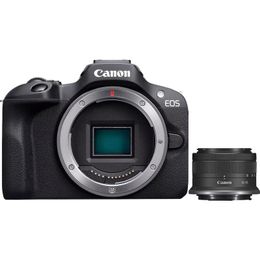 Canon Systemkamera »EOS R100 + RF-S 18-45mm F4.5-6.3 IS STM Kit« RF-S 18-45mm F4.5-6.3 IS STM, 24, 1, Bluetooth WLAN schwarz