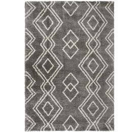 FLAIR RUGS Hochflor-Teppich &raquo;ATLAS&laquo; rechteckig 40 mm H&ouml;he Berber Teppich grau Kunstfaser