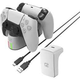 READY2GAMING DualSense-Ladestation »PS5 Ultimate Charging Set« weiß Ladezeit: 2 Stunden für den Controller