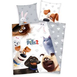 Quelle Kinderbettwäsche »Pets 2« 2 Stk. tlg. mit Tiermotiven weiß Obermaterial: 100% Baumwolle B/L: 135 cm x 200 cm