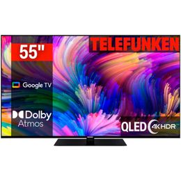 Telefunken QLED-Fernseher »D55Q700M6CW« 139 cm/55 ′′ Smart-TV schwarz 3D-Surround-Sound, Dobly Atmos, Dolby Vision