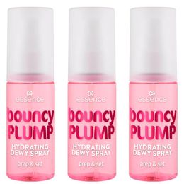 Essence Fixierspray »bouncy PLUMP HYDRATING DEWY SPRAY« 3-tlg., Plumping-Effekt, pflegend, frischer Duft natur Fixierspray von Essence
