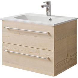 Waschtisch &raquo;Serie 6025 Mineralmarmor-Waschtisch mit Unterschrank, 67 cm breit&laquo; 2 Stk. tlg. Waschplatz mit 2 Schubladen, h&auml;ngend, verschiedene 