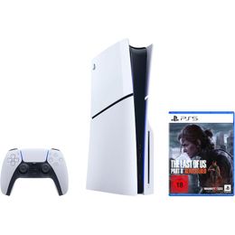 Playstation 5 Konsolen-Set »Disk Edition (Slim) + The Last of Us Part II Remastered« 825 GB schwarz/weiß The Last of Us Part II Remastered bietet...