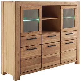 MCA LIVING Highboard »Silias Highboard« 1 Stk. tlg. Schubkastenführung gedämpft naturfarben