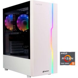 Captiva Gaming-PC-Komplettsystem »Advanced Gaming R91-404 TFT Bundle« 24 ′′ AMD Ryzen 5 GeForce RTX 4060 32 GB RAM 1.000 GB SSD weiss ohne Windows