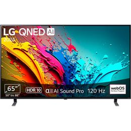 LG QNED-Fernseher »65QNED85T6C« 164 cm/65 Smart-TV schwarz Neuer leistungsstarker α8 4K AI-Prozessor mit AI Super Upscaling, AI Brightness Control...