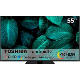 Toshiba LED-Fernseher »55QA7D63DG« 139 cm/55 Android TV Smart-TV schwarz Sound-Modusarten: Smart, Film, Musik, Nachrichten
