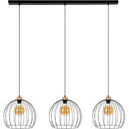 BRITOP LIGHTING Hängeleuchte »Coop« E27 1 Stk. Dekorative Leuchte aus Metall, passende LM E27 / exkl., Made in Europe holzfarben/schwarz