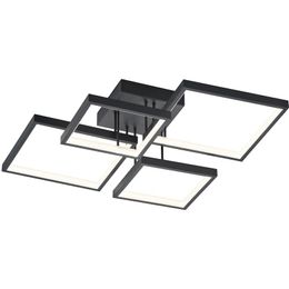 Trio LEUCHTEN LED Deckenleuchte »Sorrento« LED-Board 1 Stk. Warmweiß LED Deckenlampe mit Switch Dimmer, 2400 Lumen schwarz matt