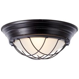 Brilliant Deckenleuchte »Typhoon« E27 1 Stk. Wand- und Deckenlampe 34cm schwarz antik schwarz antik