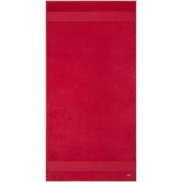 Lacoste Handtuch »LLECROCO« mit Label-Applikationen rouge Obermaterial: 100% Baumwolle B/L: 70 cmx140 cm