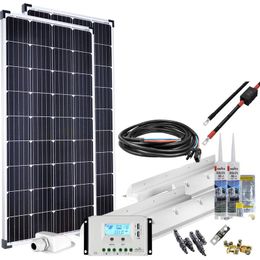 OFFGRIDTEC Solaranlage &raquo;mPremium XL-300W/12V Wohnmobil Solaranlage&laquo; Wohnmobil Solaranlage schwarz 2 Bypass Dioden - minimierter Leistungsabfall bei...