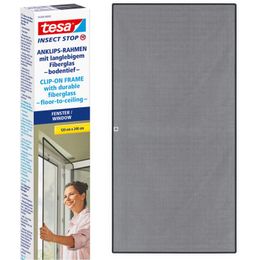 Tesa Insektenschutz-Fensterrahmen »Insect Stop Anklipsrahmen - Fliegengitter für Fenster« Packung, inkl. Fiberglas-Netz in Anthrazit, Rahmen und...