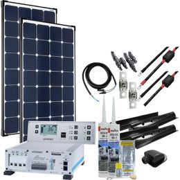 OFFGRIDTEC Solaranlage &raquo;mTriple S mit 2 x 120W Solarmodul 30/20/250 Votronic Triple Charger&laquo; mit 5747 VPC Jupiter Kombipanel, f&uuml;r Wohnmobile...