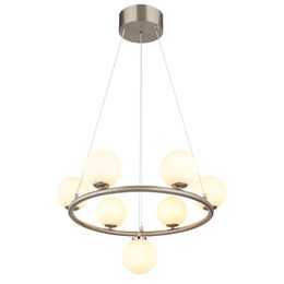 Globo LIGHTING Hängeleuchte »RIHA« G9 1 Stk. Warmweiß Hängelampe/Pendelleuchte/Esszimmer/Wohnzimmer/Esstisch Nickel matt
