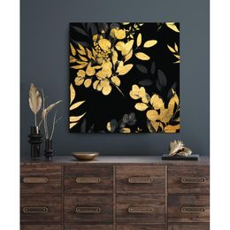 OTTO HOME Acrylglasbild »Eukalyptus - Acrylbilder mit Blattgold veredelt« 1 Stk. tlg. Goldveredelung, Handgearbeitet, Gerahmt, Edel Farbe Bild(er):...