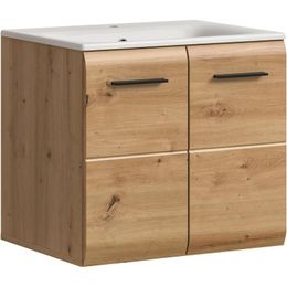 Inosign Waschbeckenunterschrank 2 Stk. tlg. Florenz, Waschtisch inkl. Waschbecken, Artisan Oak NB, 60 cm breit Artisan Oak NB