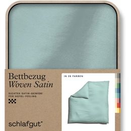 Schlafgut Bettbezug »Woven Satin« besonders dicht gewebt, Mix & Match: passender Kissenbezug erhältlich Petrol Light Obermaterial: 100% Baumwolle...