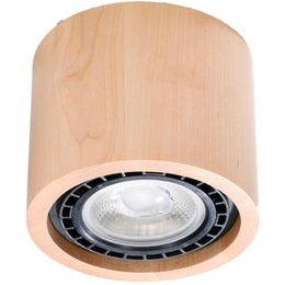 SOLLUX LIGHTING Deckenleuchte »BASIC« GU10 1 Stk. leuchtet nieder Naturholz