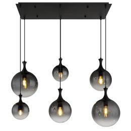Globo LIGHTING Hängeleuchte »DALTON« E27 1 Stk. Hängelampe/Pendelleuchte/Esszimmer/Wohnzimmer/Esstisch schwarz