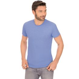 TRIGEMA T-Shirt »Slim Fit T-Shirt aus DELUXE Baumwolle« 1 Stk. tlg. lavendel-melange L L DELUXE-Single-Jersey