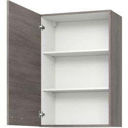 KOCHSTATION H&auml;ngeschrank &raquo;KS-Trea O50-90&laquo; inklusive zwei Einlegeb&ouml;den, Breite 50 cm, H&ouml;he 90 cm grau