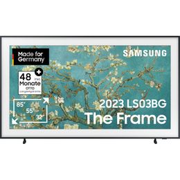 Samsung LED-Fernseher »GQ55LS03BGU« 138 cm/55 ′′ Smart-TV Mattes Display, Austauschbare Rahmen, Art Mode schwarz Die QLED-Bildqualität bringt das...