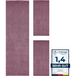 ANDIAMO Bettumrandung »Arezzo« Höhe 16 mm 1 tlg. Uni Farben, weicher Flor, waschbar, ideal im Wohnzimmer & Schlafzimmer lavendel Obermaterial: 100%...