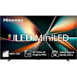 HISENSE QLED Mini LED-Fernseher »100U7Q« 253 cm/100 ′′ Smart-TV 4K UHD Mini LED schwarz