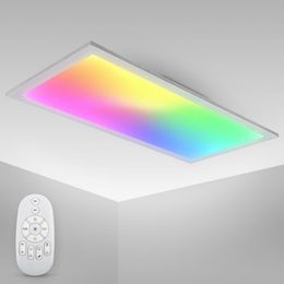B.K.LICHT LED Deckenleuchte &raquo;BK_DP1369 RGB LED Panel, CCT Farbtemperatur einstellbar, Dimmbar&laquo; LED-Modul 1 Stk. Farbwechsler 595x295x42mm, 7...