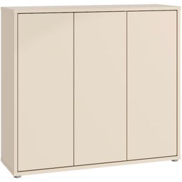 FORTE Schuhschrank &raquo;Alice Springs&laquo; B/H/T 109,2/99,1/34,9 cm, Stauraumschrank, Mehrzweckschrank, grifflose Front, Push to open beige Spanplatte