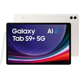 Samsung Tablet »Galaxy Tab S9+ 5G« (31, 5 cm / 12, 4 ′′) Android 512 GB WQXGA+ 5G AI-Funktionen) beige Dolby Atmos