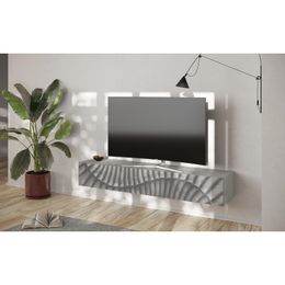 Inosign TV-Board »Snake, Schwebe-Lowboard, TV-Schrank, Media-Board, Breite 180 cm« mit Siebdruck-Front, 1 Klappe, wandhängend, stilvoll &...