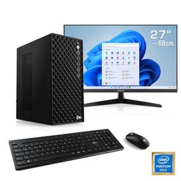CSL PC-Komplettsystem »Mystic V24564« 27 ′′ Intel Pentium Gold 16 GB RAM 500 GB SSD schwarz Inkl. Full HD Monitor, Maus, Tastatur, 300 MBit/s...
