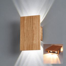 Fischer und Honsel FISCHER & HONSEL LED Wandleuchte »SHINE-WOOD« LED-Modul 1 Stk. Made in Germany, hochwertige Verarbeitung eiche natur geölt