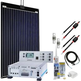 OFFGRIDTEC Solaranlage &raquo;mTriple Flex L mit 1 x 160W 45/30/350 VBCS Triple Charger&laquo; mit 5748 VPC Jupiter Kombipanel, f&uuml;r Wohnmobile schwarz