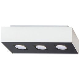 SOLLUX LIGHTING Deckenleuchte »MONO« GU10 1 Stk. leuchtet nieder weiß schwarz