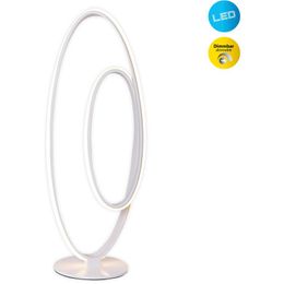Näve NÄVE LED Tischleuchte »Odrive« LED-Modul 1 Stk. Warmweiß oval, dimmbar, geschwungene bogenförmige LED-Streifen, weiß, H: 60cm weiß