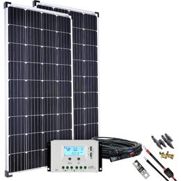 OFFGRIDTEC Solaranlage &raquo;basicPremium-XL 300W Solaranlage 12V/24V&laquo; hochwertiges Basis-Set, Komplettsystem schwarz Kann individuell angepasst und...