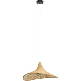 Eglo Hängeleuchte »HYKEHAM Pendellampe, Stahl und Holz, E27, Hängelampe, Flurlampe, Lampe« E27 1 Stk. Hängeleuchte, H110 x Ø50 cm, schwarz, 1X40W...
