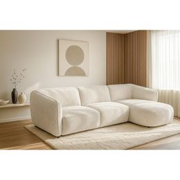 Andas Ecksofa »Ostrup« schlichtes modernes Design, in verschiedenen Farben ivory